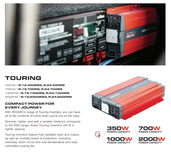 REDARC 12V 1000W Pure Sine Wave Inverter - R-12-1000RS | 4X4 OFFROAD