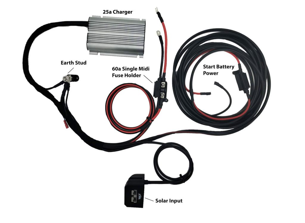REDARC CORE In-Cabin 25A DC Charger with 6.5m complete Wiring Harness ...